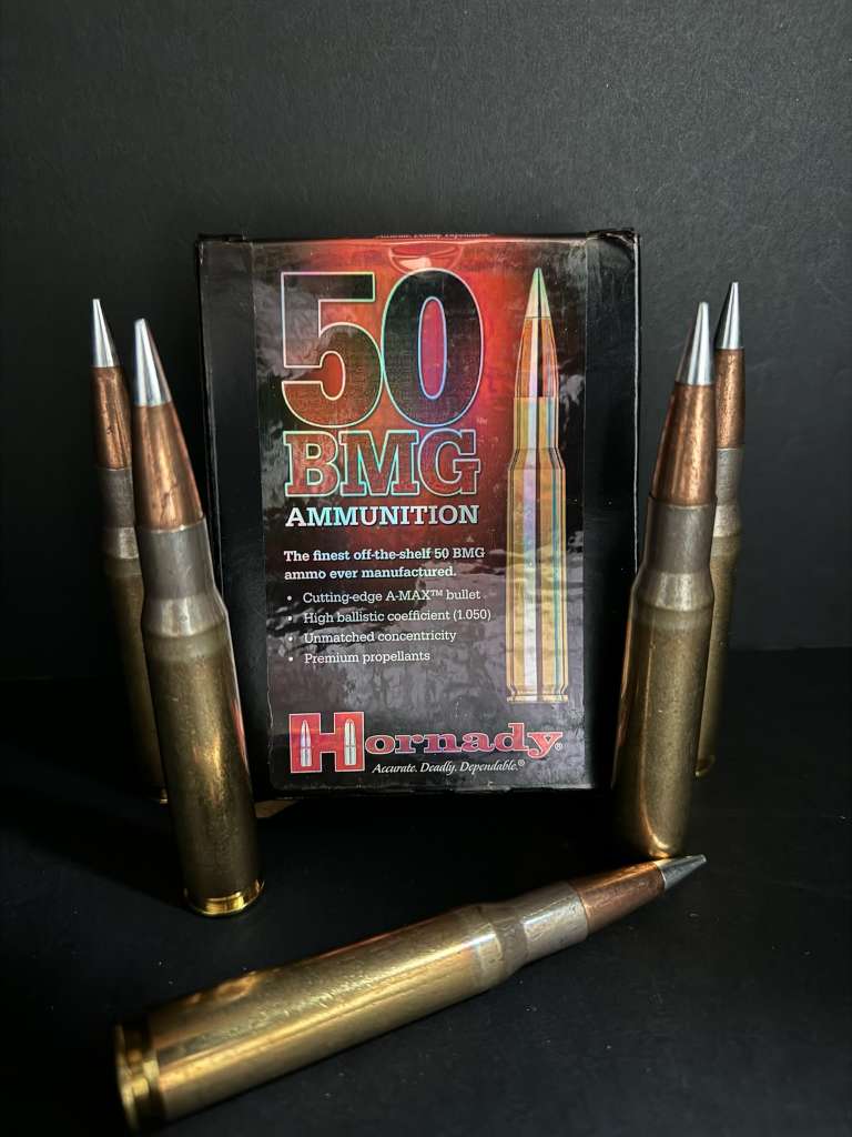 Hornady .50 BMG 750 gr A-Max Cartridges - 1st Round Ammo